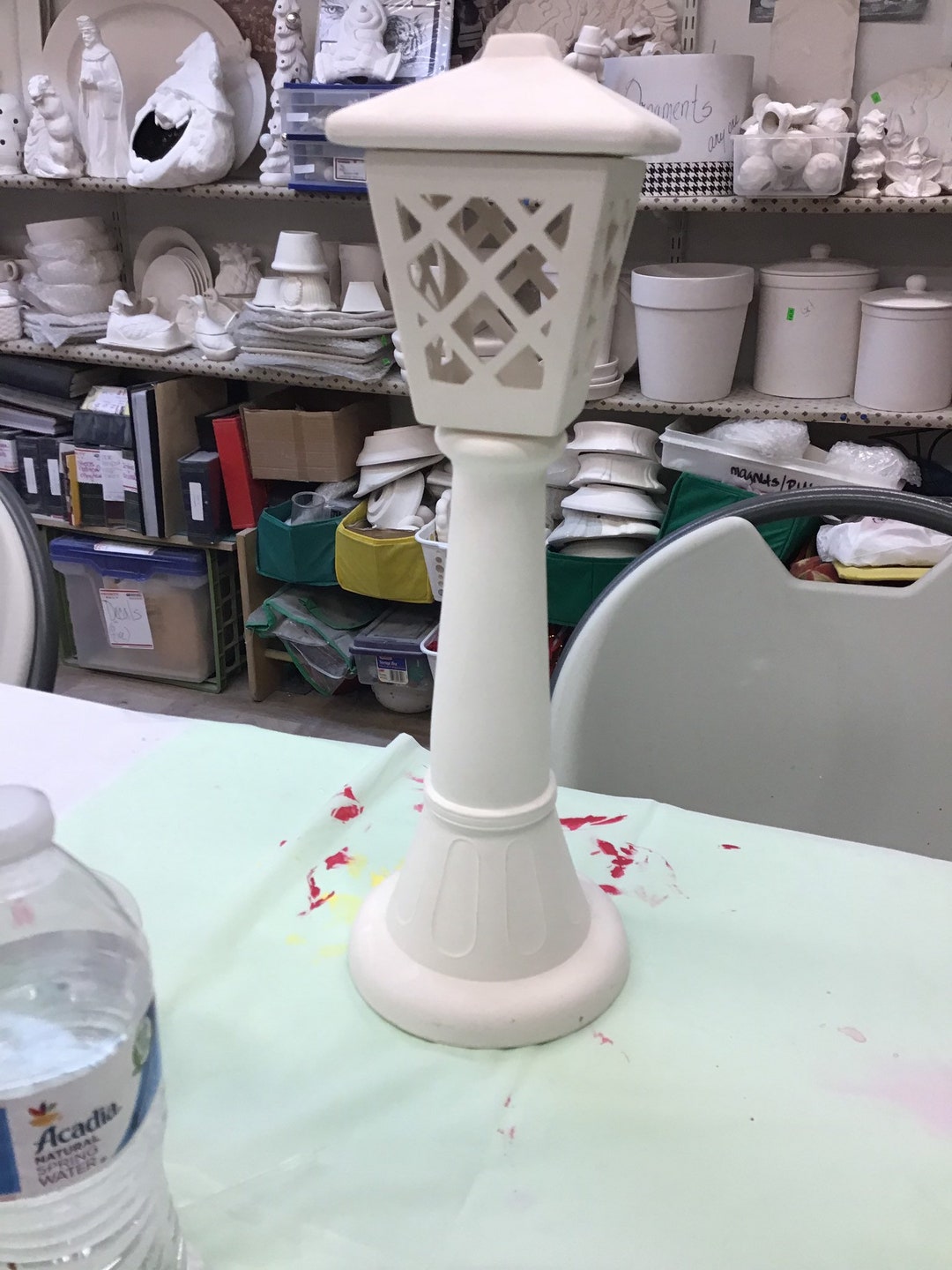 Lamp Post With Light Kit-unpainted -please Read Policies Before ...