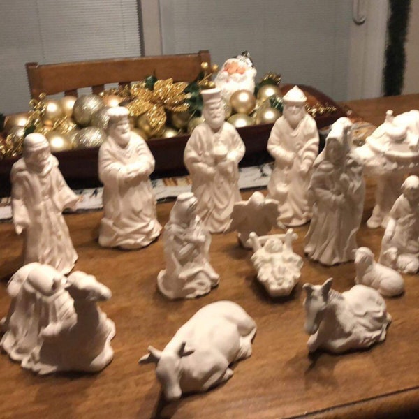 Pottery Nativity Set - Etsy