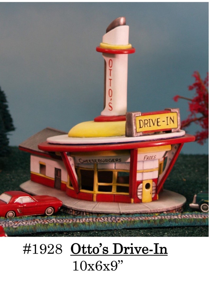 Christmas Village Drive Inn Hamburger Stand Ready to Paint | Etsy