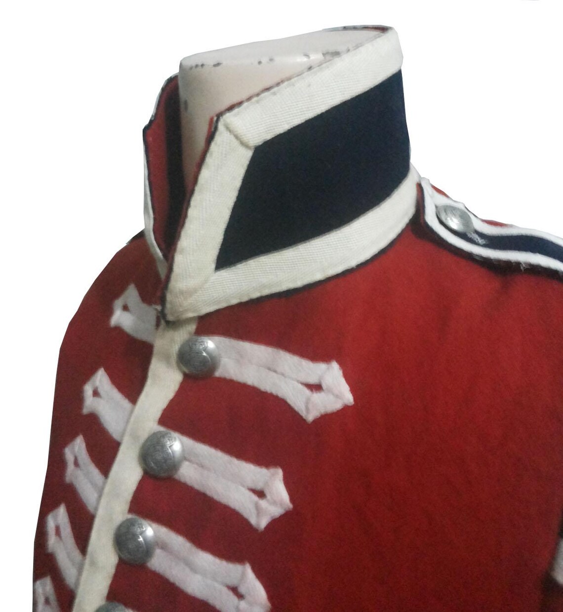 Red Wool British Foot Guards Coat: Napoleonic War Reenactment Costume ...