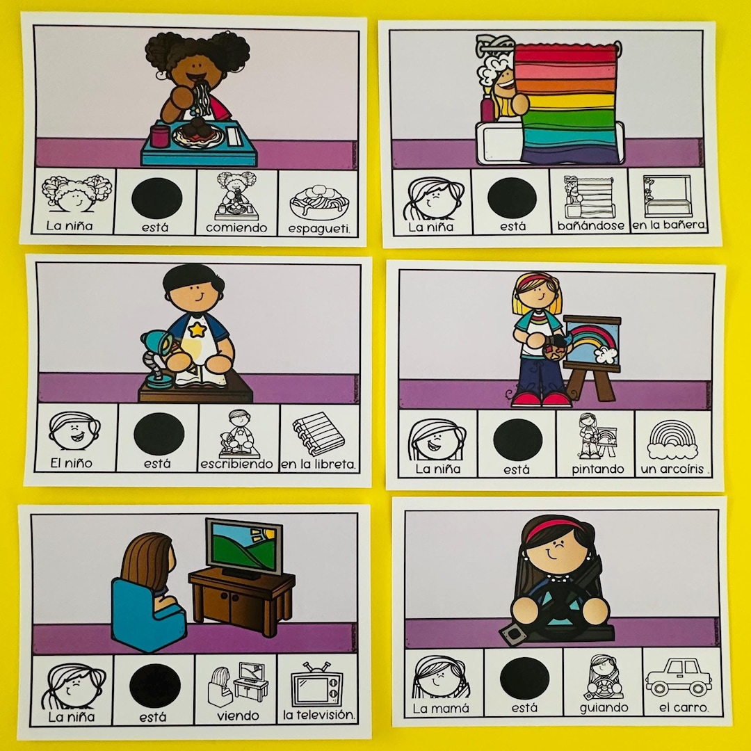 Action Task Cards for Long Verbalization - Etsy