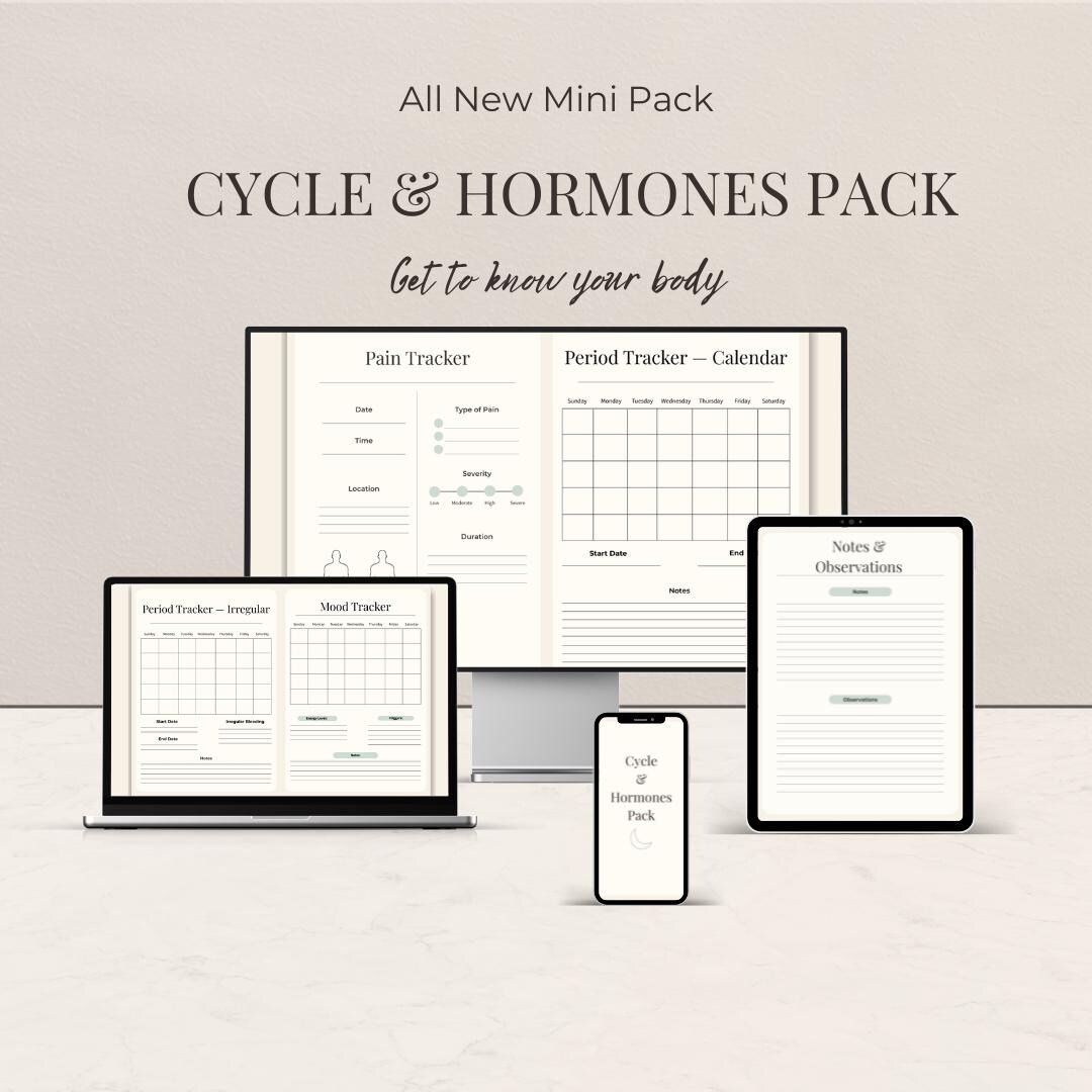 Mindful Medical Planner - Cycle & Hormone Pack | Printable + Digital ...