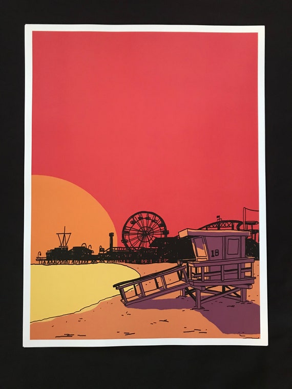 Santa Monica Pier Custom Number - Etsy
