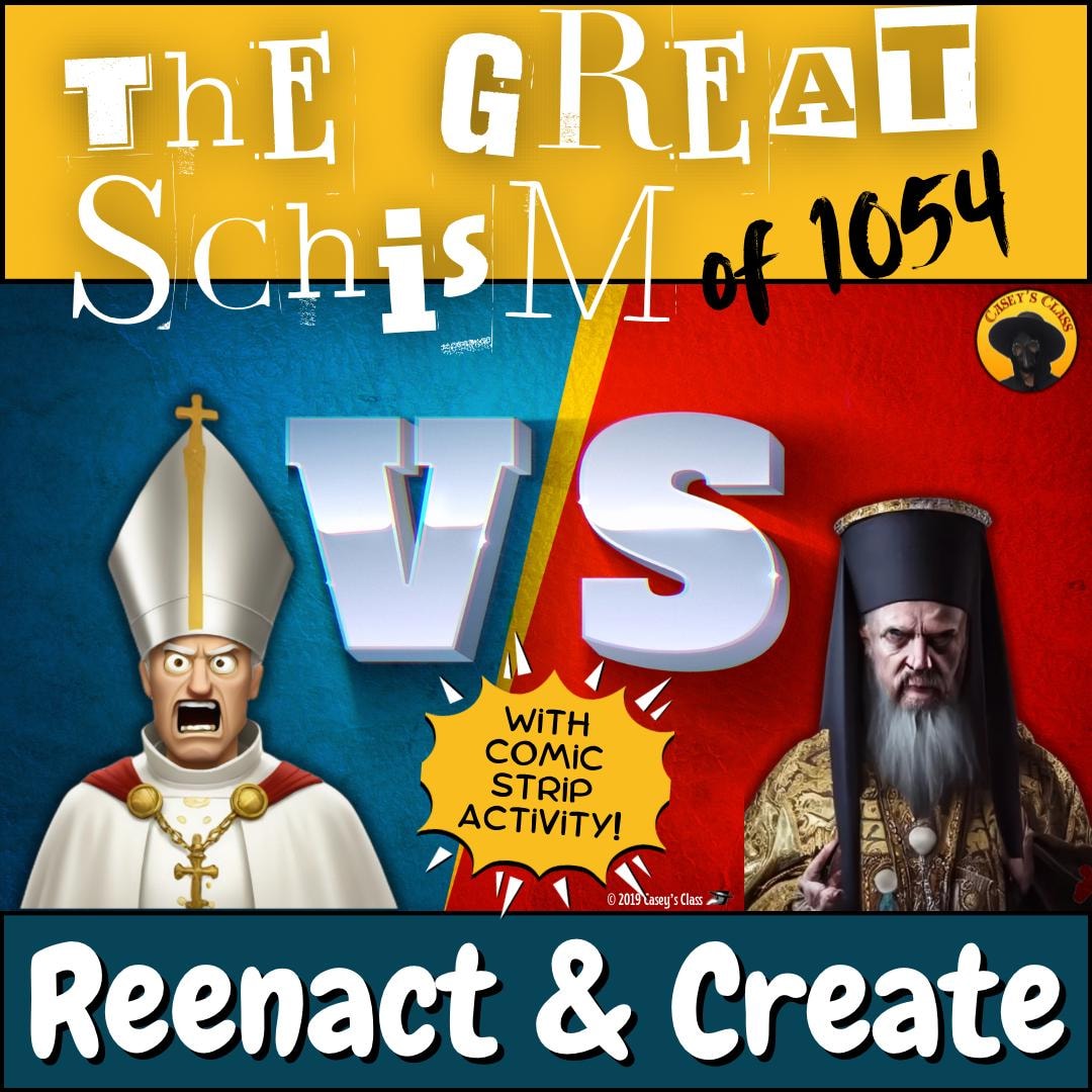Great Schism 1054 Simulation | Byzantine Empire Activity and Comic ...