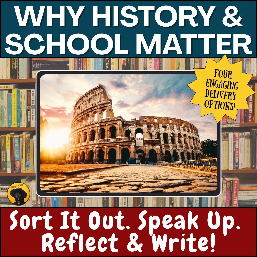 Why History & School Matter | Sort and Write Activity (digital Download ...
