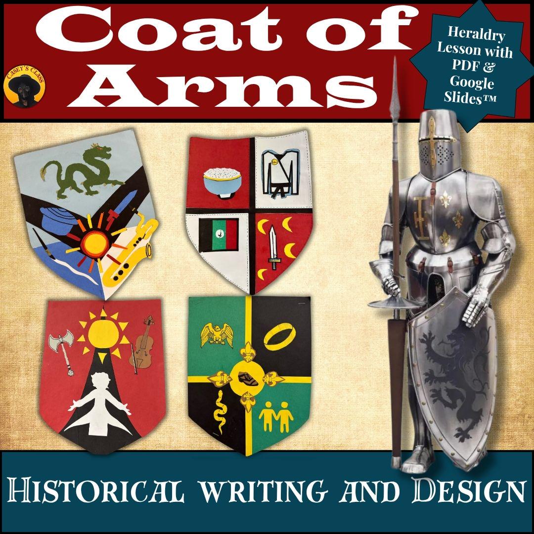 Medieval Coat of Arms Project | Heraldry Lesson With Writing & Visual ...