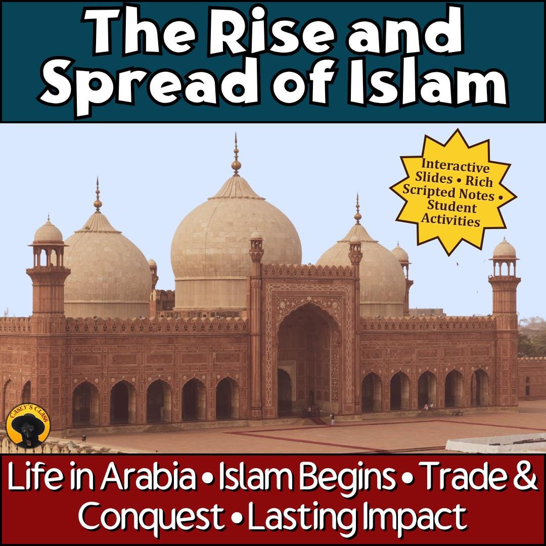 Rise and Spread of Islam | Interactive Presentation With Speaker Notes ...