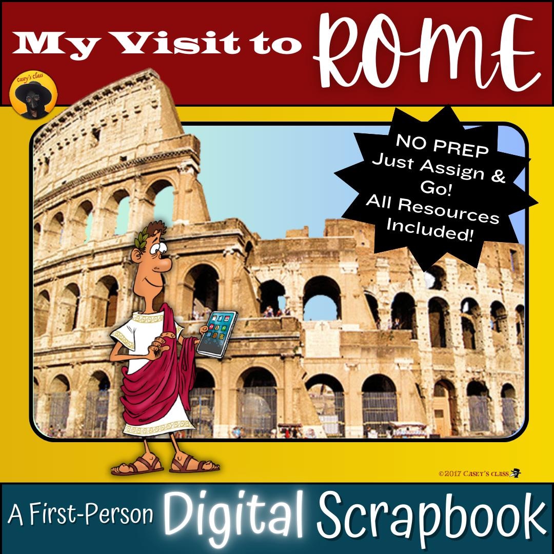 Roman Empire Digital Scrapbook Project: Middle School History (digital ...