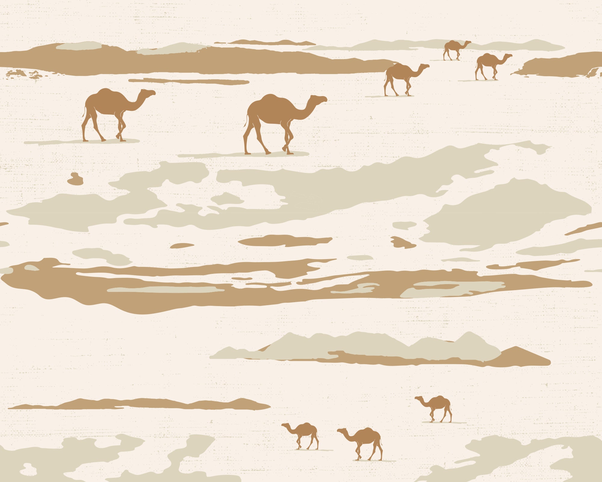 Custom Desert Peel and Stick Wallpaper, Removable Wallpaper - Camel ...