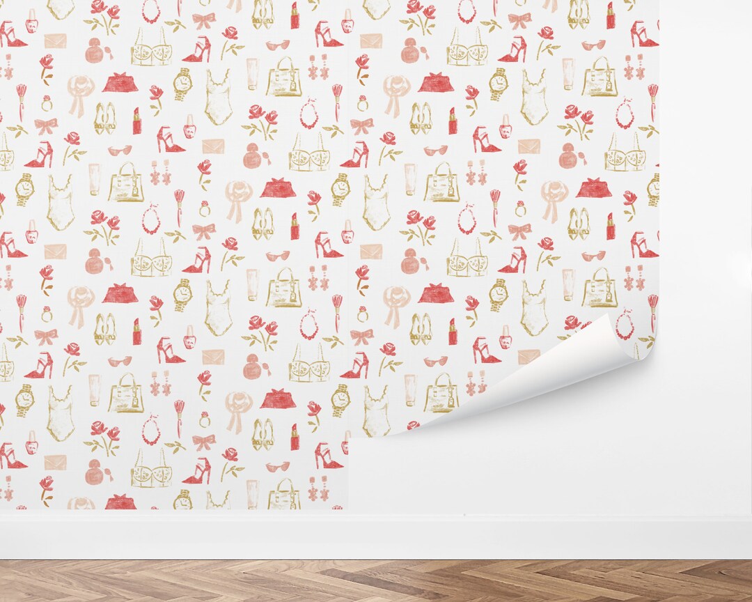 Custom Illustrated Peel and Stick Wallpaper, Removable Wallpaper ...