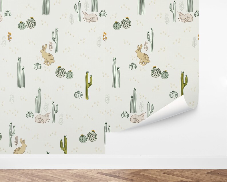 Custom Animal Peel and Stick Wallpaper, Removable Wallpaper - Desert ...