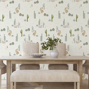 Custom Animal Peel and Stick Wallpaper, Removable Wallpaper - Desert ...