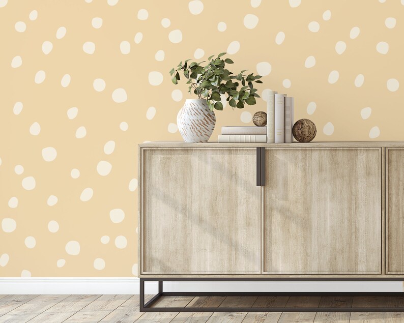 Custom Spotted Peel and Stick Wallpaper, Removable Wallpaper - Organic ...