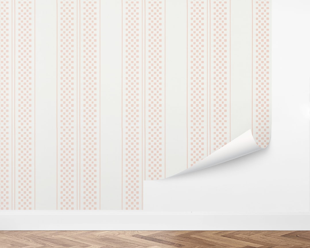 Custom Striped Peel and Stick Wallpaper, Removable Wallpaper ...
