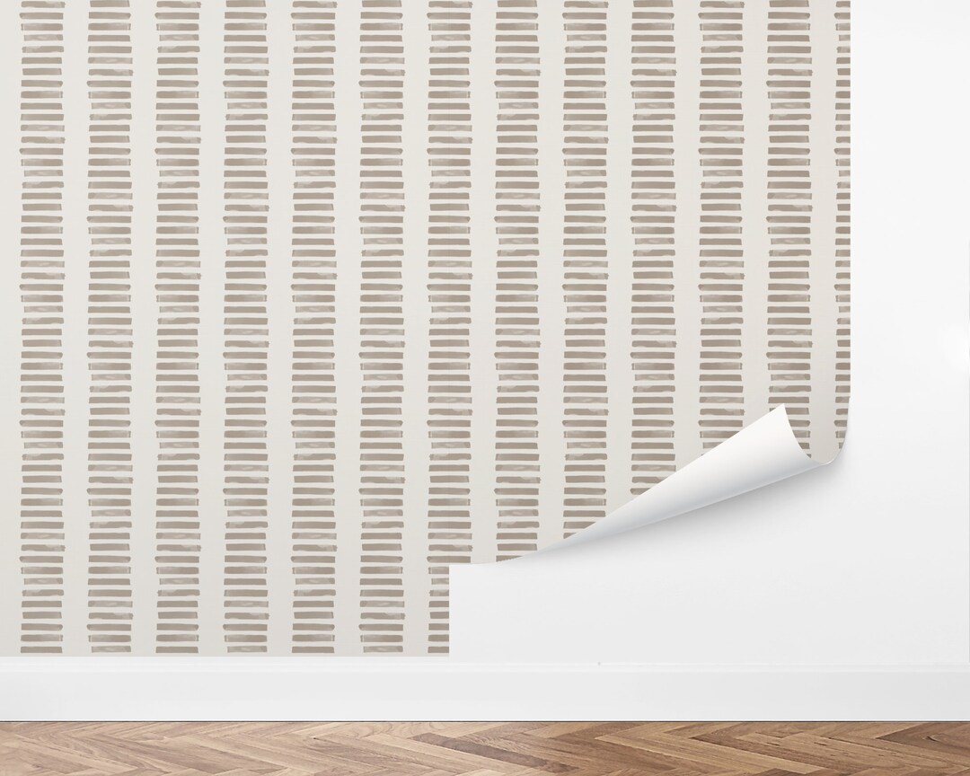 Custom Striped Peel and Stick Wallpaper, Removable Wallpaper - Building ...