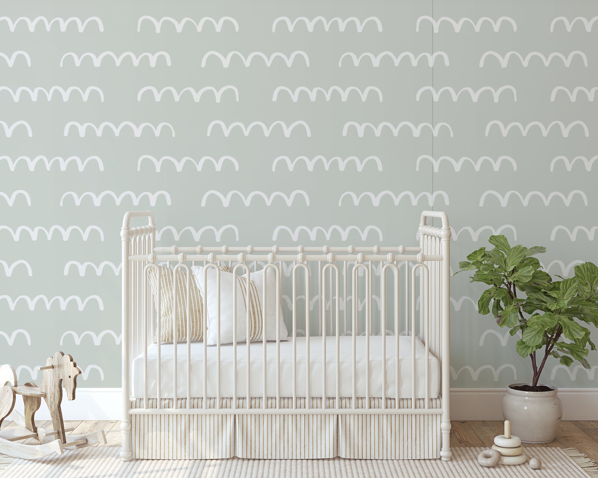 Wiggly Scallop Wallpaper | Simple, Lines, Fun, Silly, Curly, Doodle ...