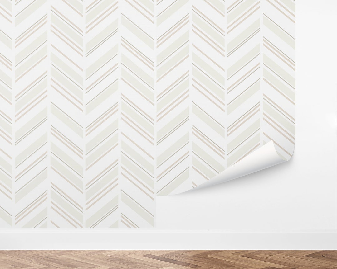 Custom Chevron Peel and Stick Wallpaper, Removable Wallpaper - Mod ...