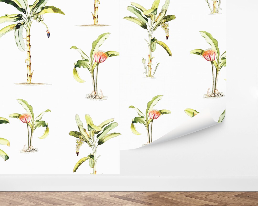Custom Palm Peel and Stick Wallpaper, Removable Wallpaper - Natural ...