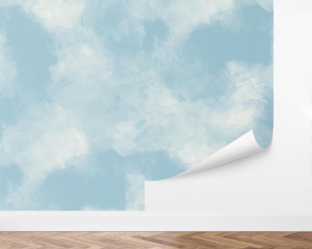 Custom Sky Peel and Stick Wallpaper, Removable Wallpaper - Painted Sky ...