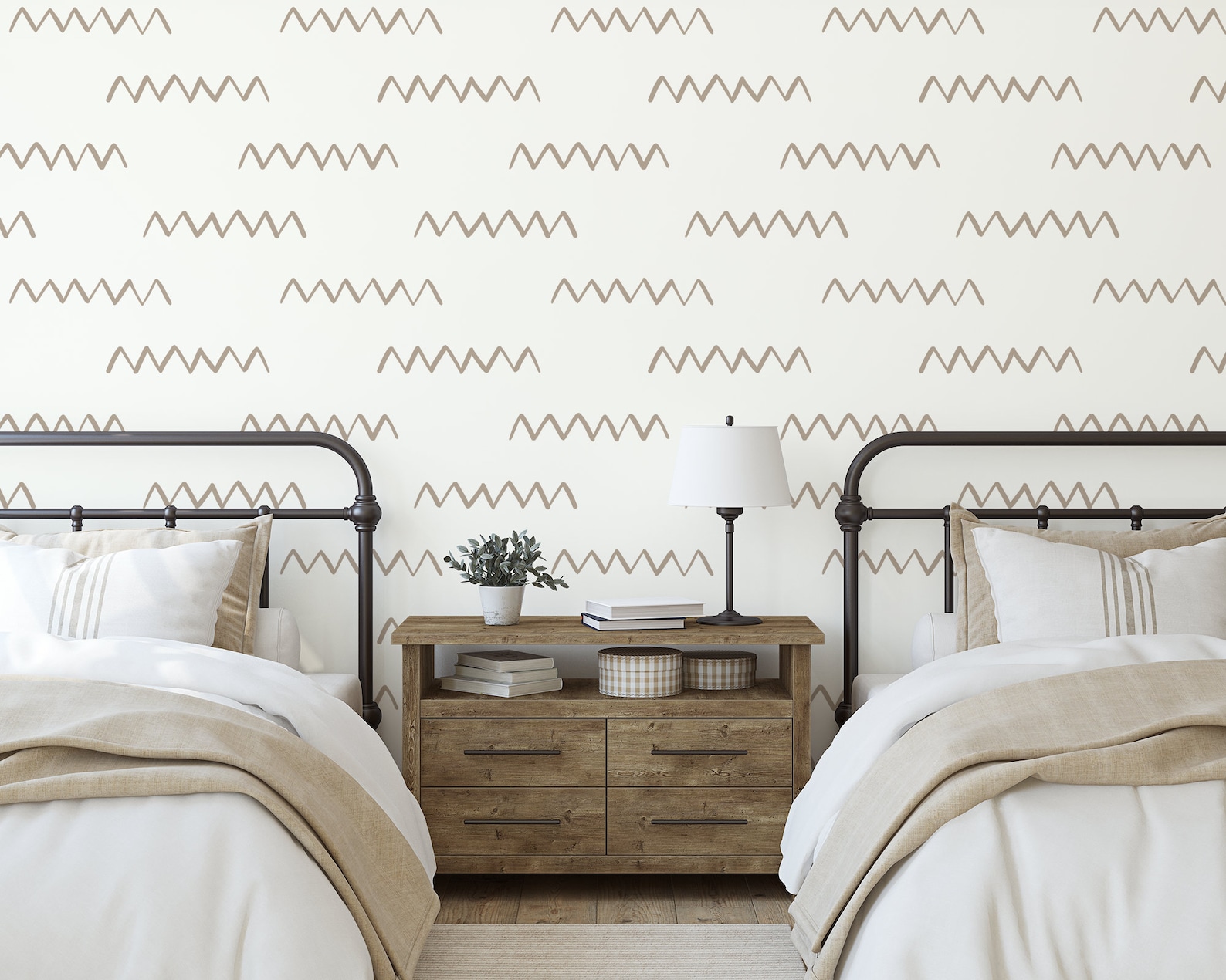 Zigzag Squiggle Wallpaper Simple Lines Fun Silly Wiggly - Etsy