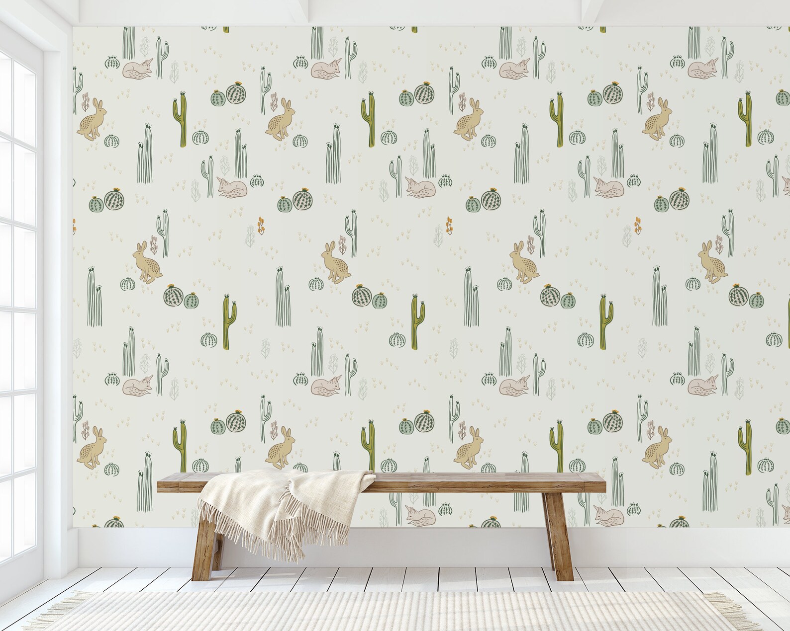 Custom Animal Peel and Stick Wallpaper, Removable Wallpaper - Desert ...