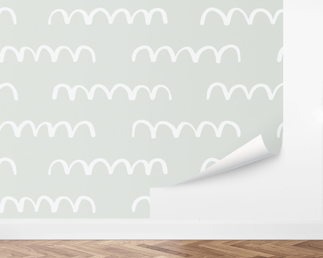 Wiggly Scallop Wallpaper | Simple, Lines, Fun, Silly, Curly, Doodle ...