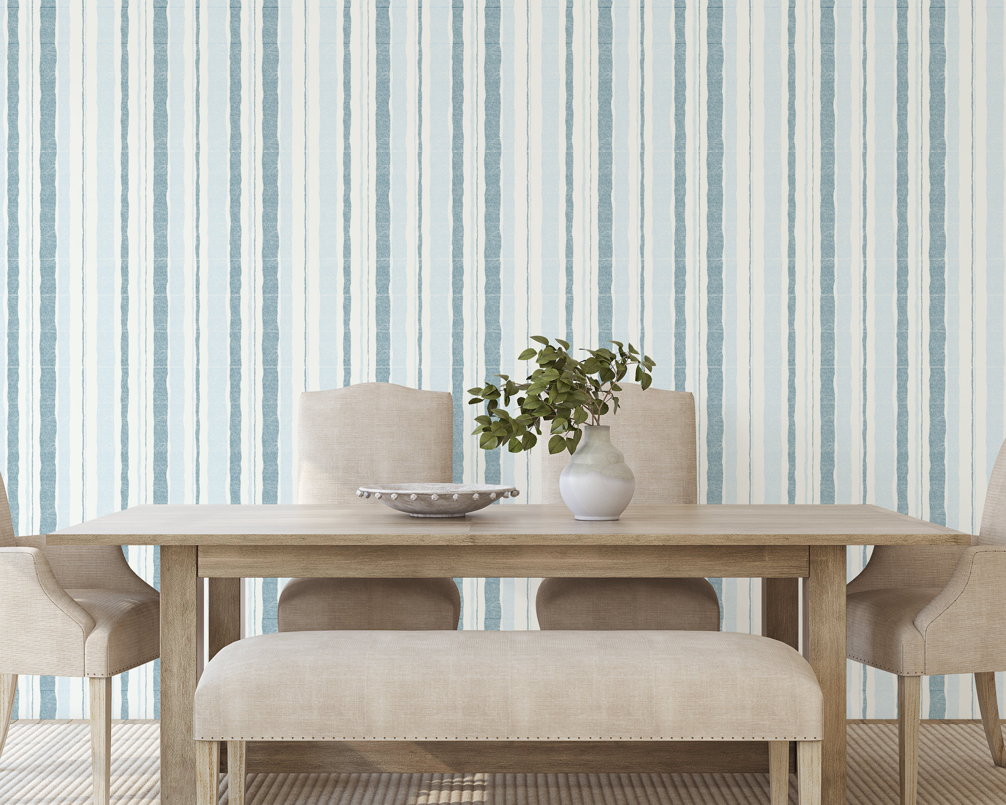 Custom Striped Peel and Stick Wallpaper, Removable Wallpaper Dashed ...