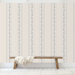 Custom Floral Peel and Stick Wallpaper, Removable Wallpaper - Cottage ...