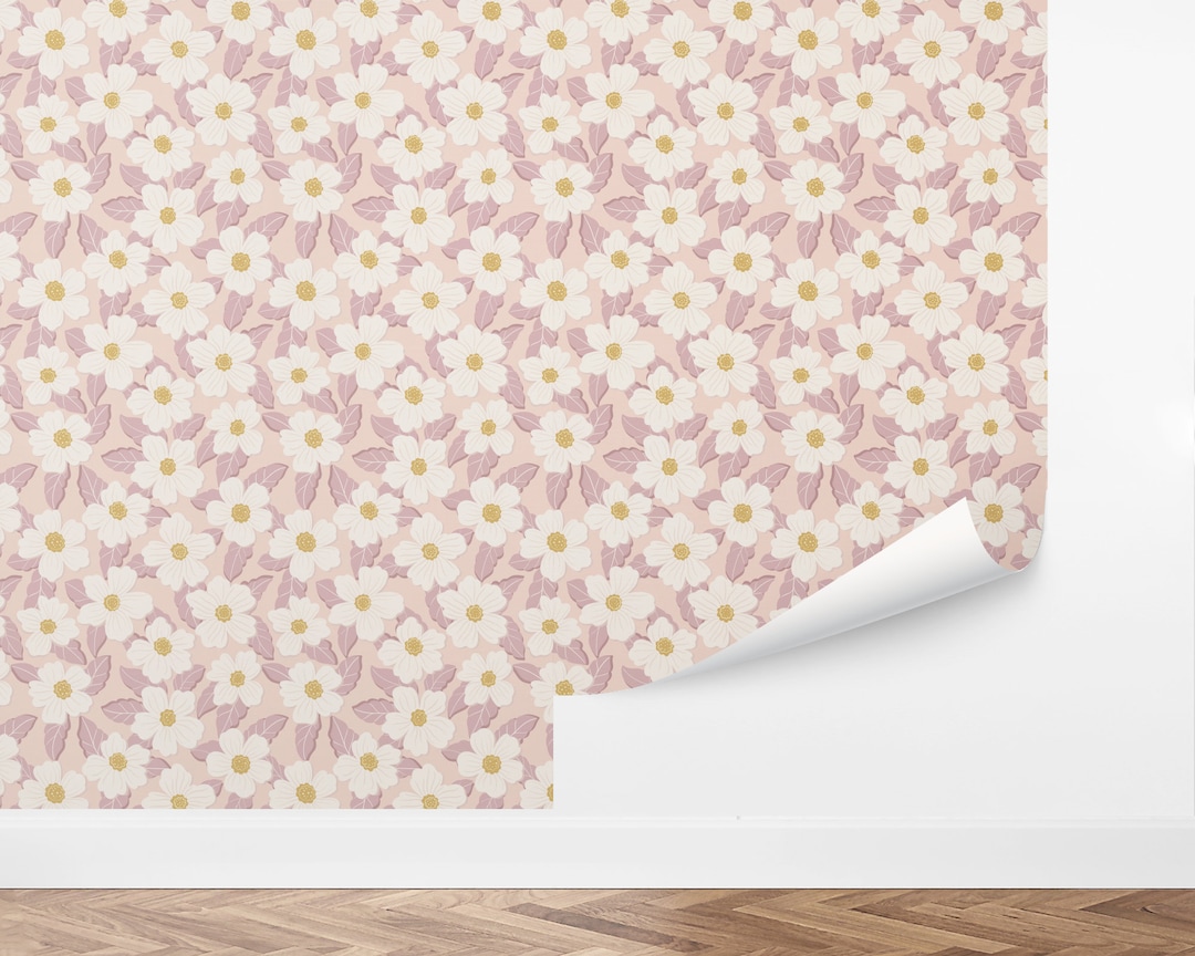 Custom Floral Peel and Stick Wallpaper, Removable Wallpaper - Garden ...