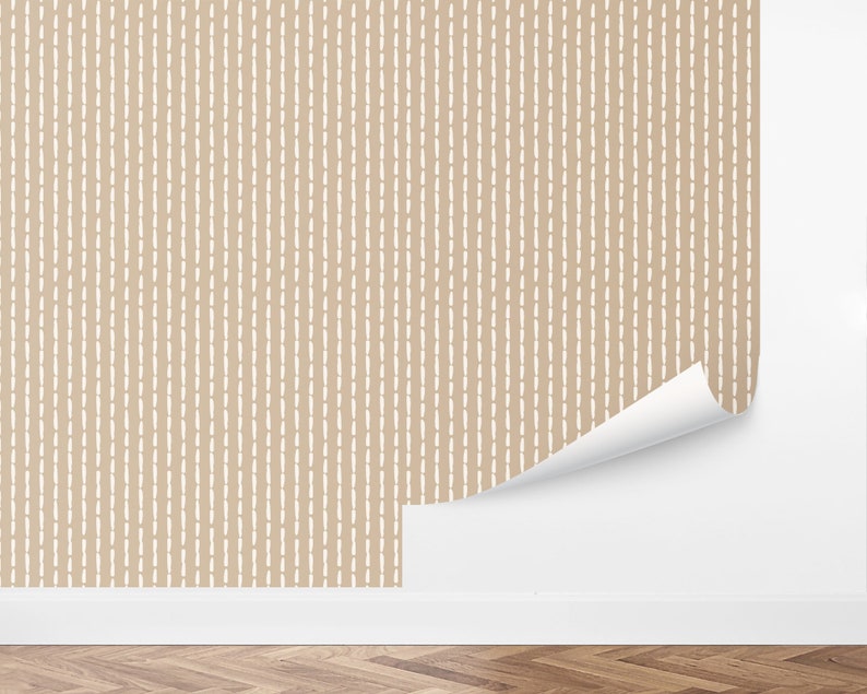 Custom Striped Peel and Stick Wallpaper, Removable Wallpaper Denim ...