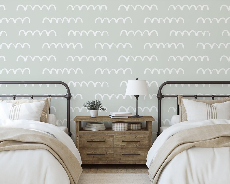 Wiggly Scallop Wallpaper | Simple, Lines, Fun, Silly, Curly, Doodle ...