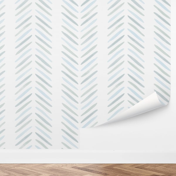 Chevron Peel and Stick Wallpaper - Etsy