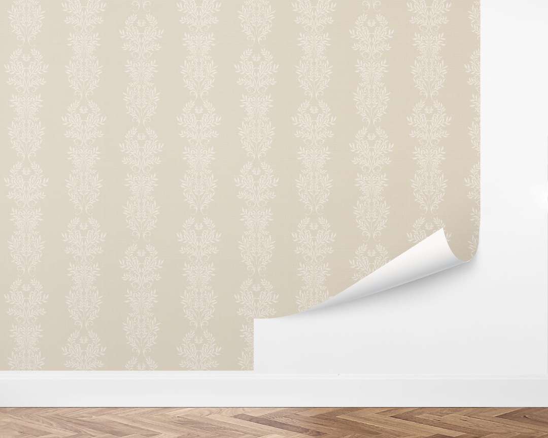 Custom Damask Peel and Stick Wallpaper, Removable Wallpaper - Ivy ...