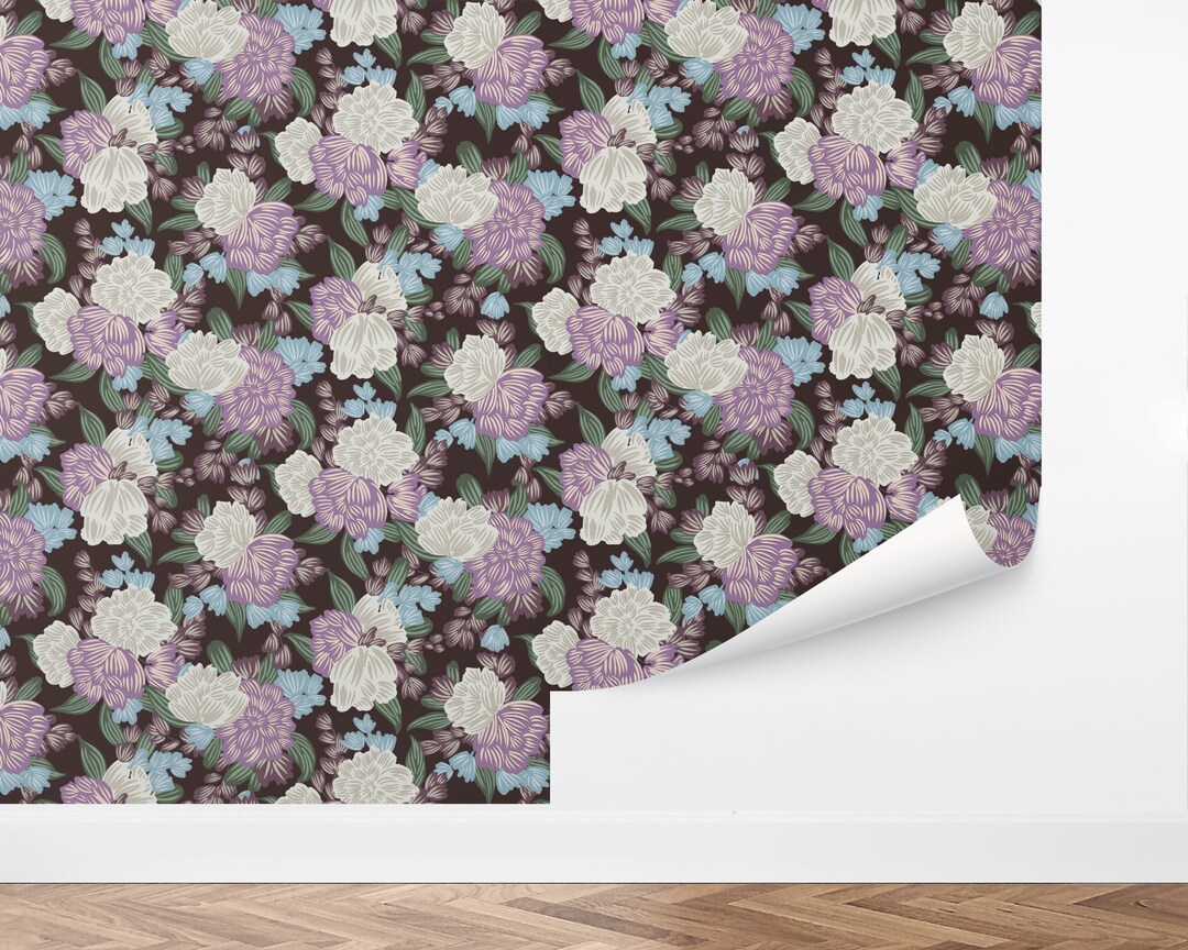 Custom Floral Peel and Stick Wallpaper, Removable Wallpaper - Big ...
