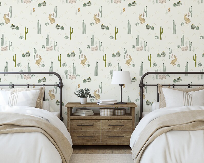 Custom Animal Peel and Stick Wallpaper, Removable Wallpaper - Desert ...