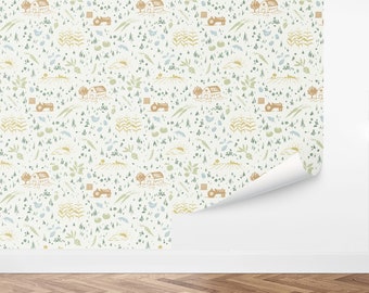 Farm Animals Wallpaper, Peel and Stick Wallpaper, Removable Wallpaper ...