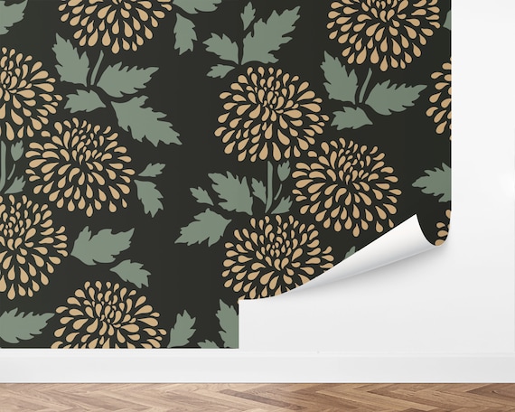 Custom Floral Peel and Stick Wallpaper Removable Wallpaper - Etsy