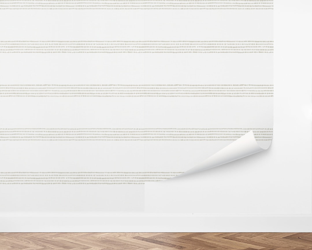 Custom Striped Peel and Stick Wallpaper, Removable Wallpaper - Dotted ...