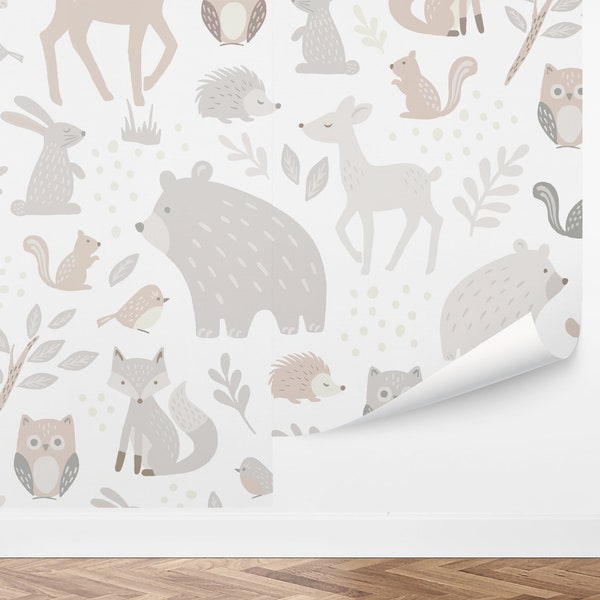 Forest Friends Wallpaper - Etsy