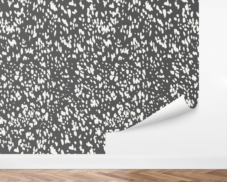 Custom Spotted Peel and Stick Wallpaper, Removable Wallpaper - Painted ...
