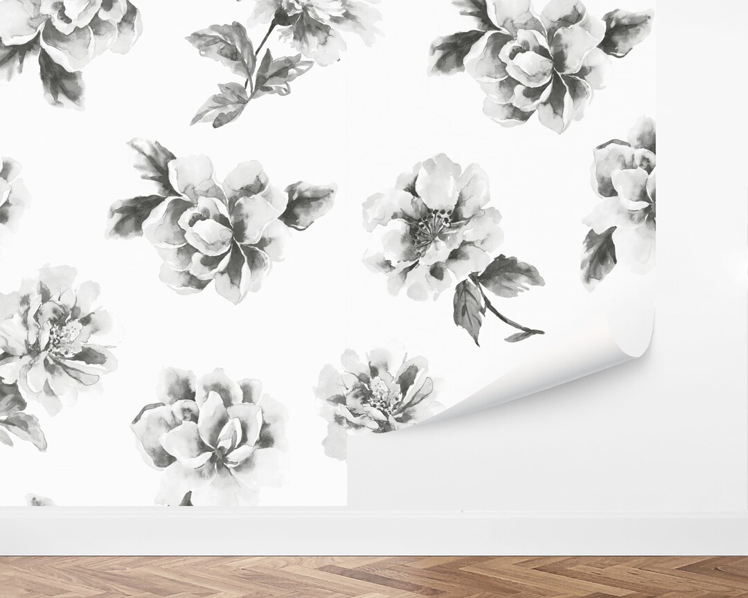 Custom Floral Peel and Stick Wallpaper, Removable Wallpaper ...