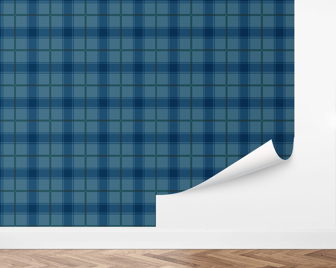 Custom Plaid Peel and Stick Wallpaper, Removable Wallpaper - Custom ...