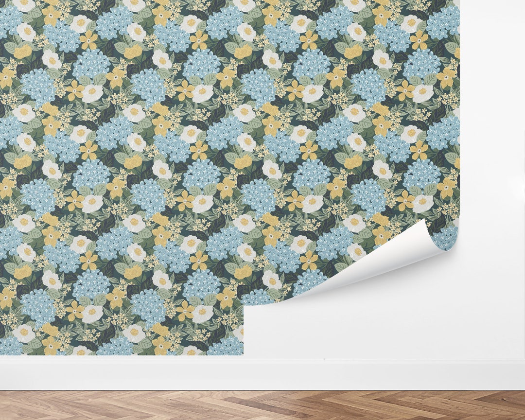 Custom Floral Peel and Stick Wallpaper, Removable Wallpaper - Fresh ...