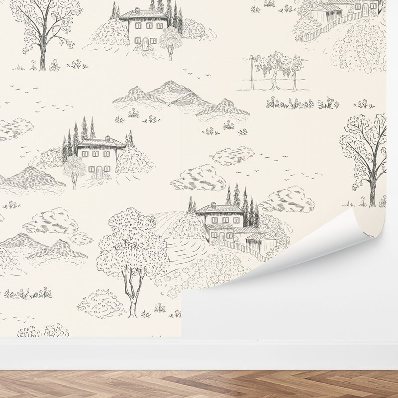 Tuscan Wallpaper - Etsy