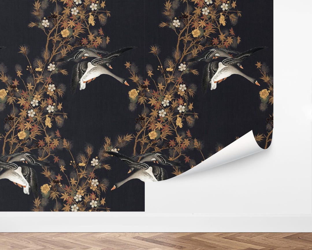 Custom Vintage Peel and Stick Wallpaper, Removable Wallpaper - Ducks at ...