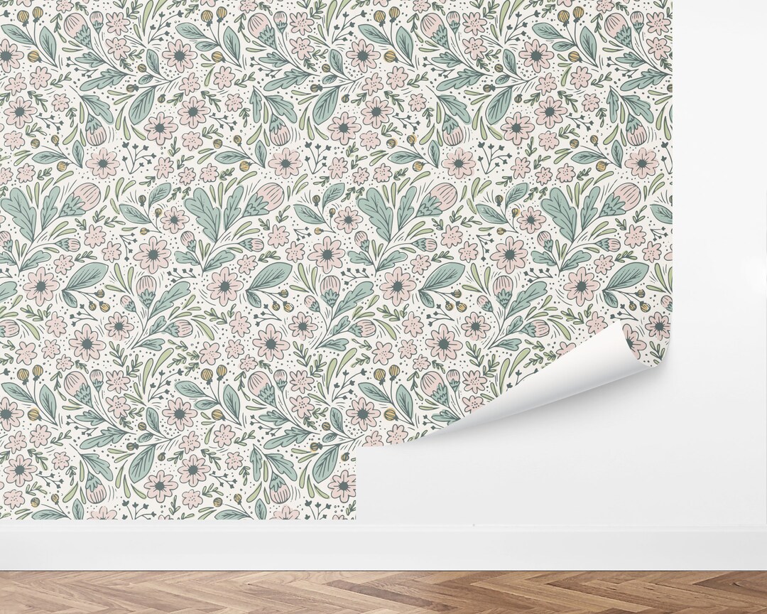 Custom Floral Peel and Stick Wallpaper, Removable Wallpaper - Bloom ...