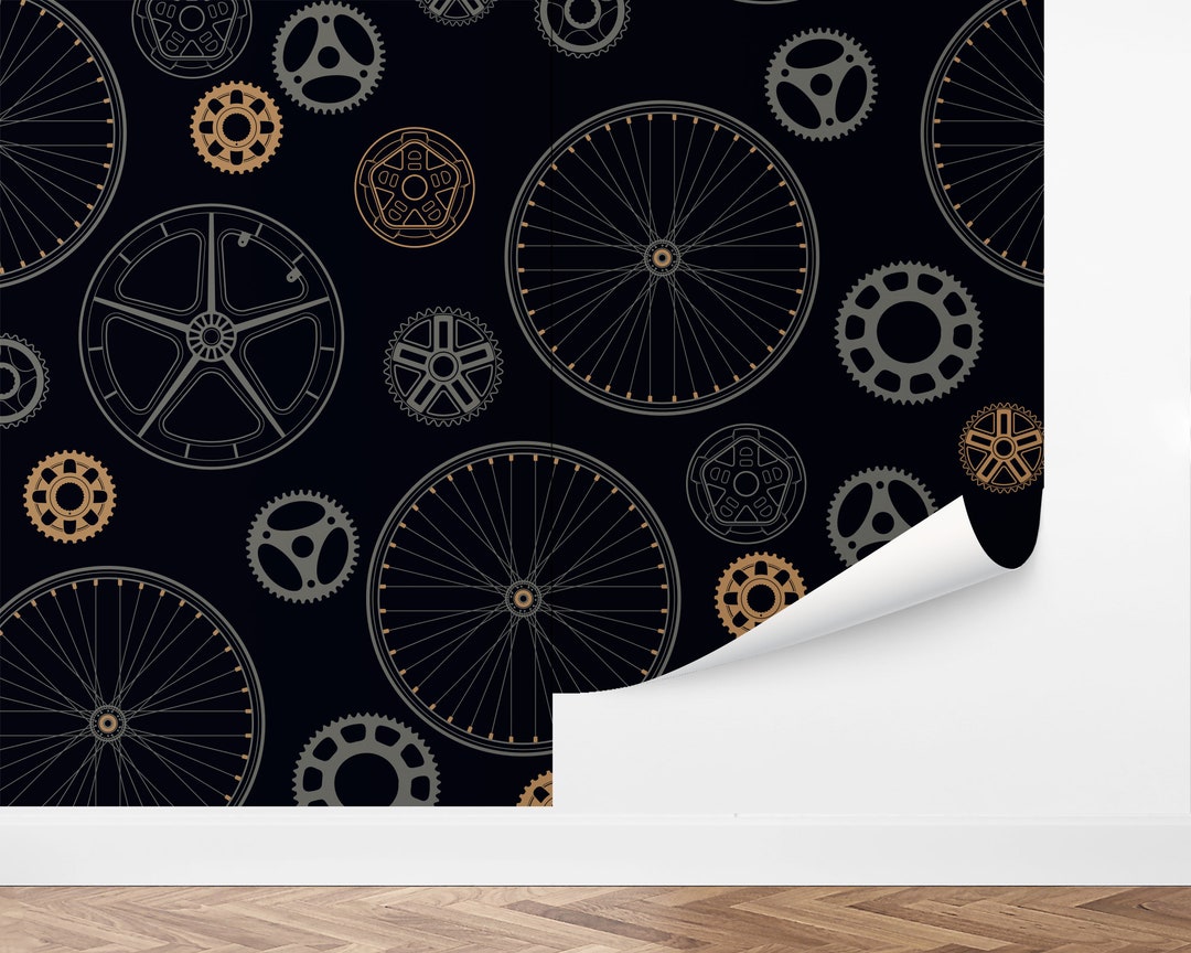 Custom Workshop Peel and Stick Wallpaper, Removable Wallpaper - Wheels ...