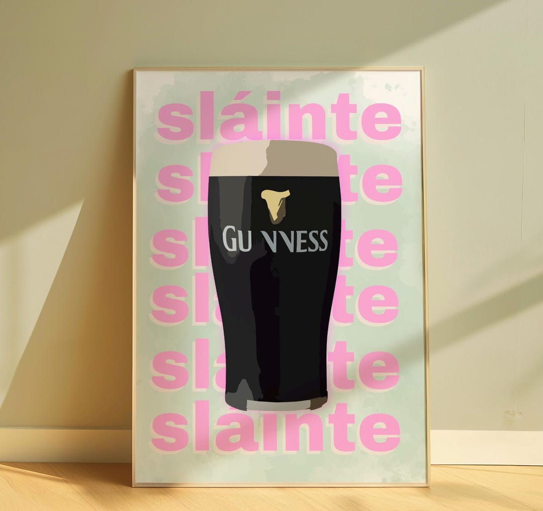 Irish Silk Poster: Trendy Bar Signage, Indoor/outdoor Decor - Etsy