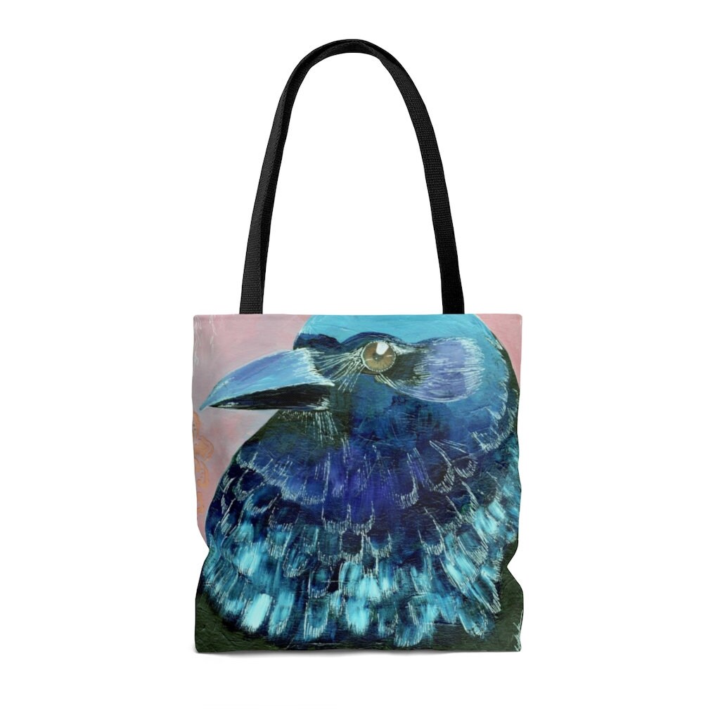 Black Crow Tote Bag in Three Sizes - Etsy