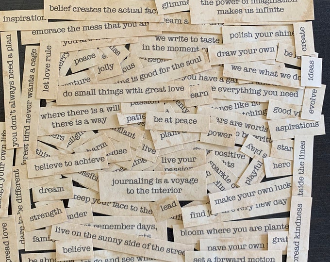 80 Inspirational Quotes on Paper Great for Glue Books, Smash Books ...